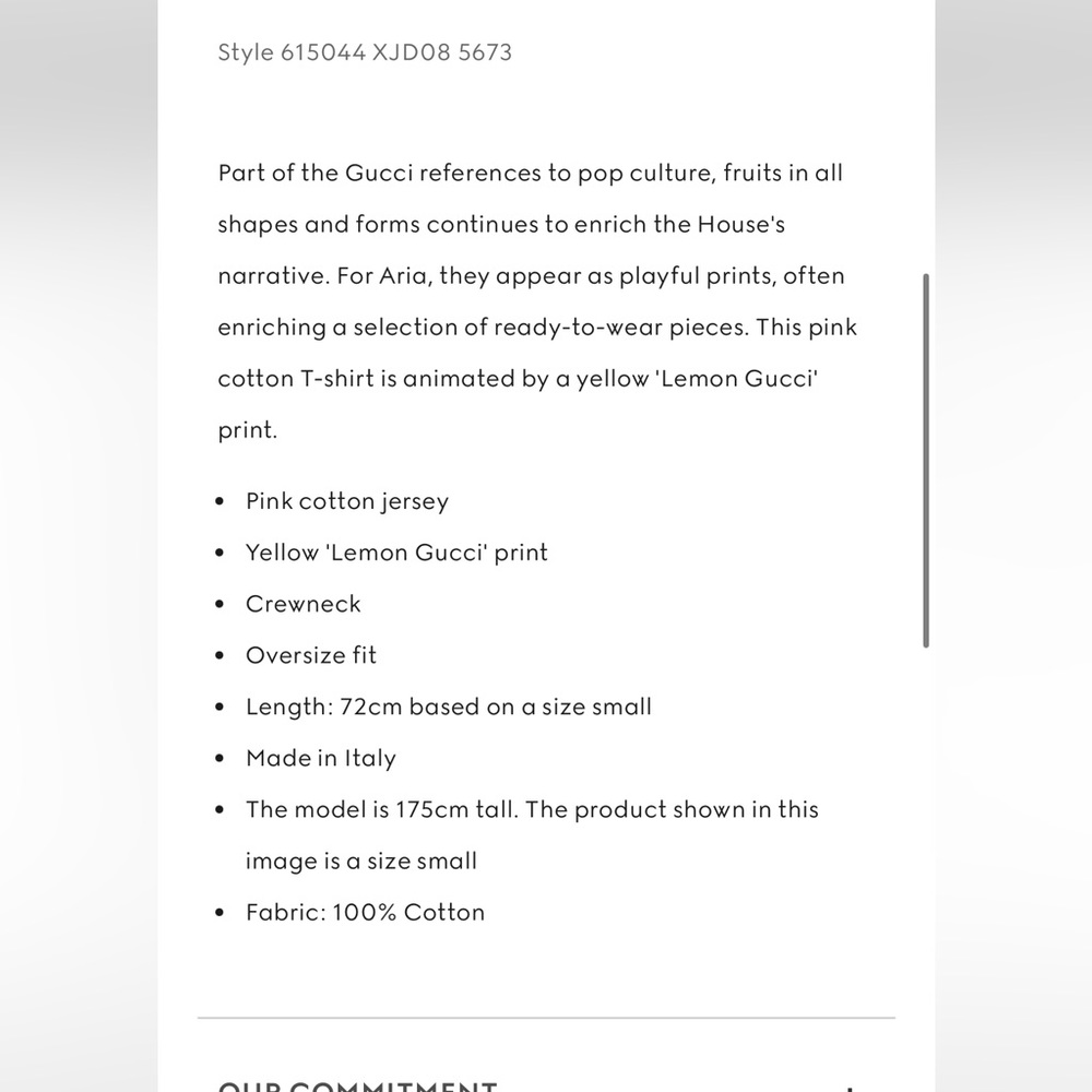 Gucci Lemon Gucci Print Cotton T-Shirt - Gem
